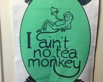 Items similar to MONKEY TEA BAG COZY / POCKET POUCH - Carter on Etsy