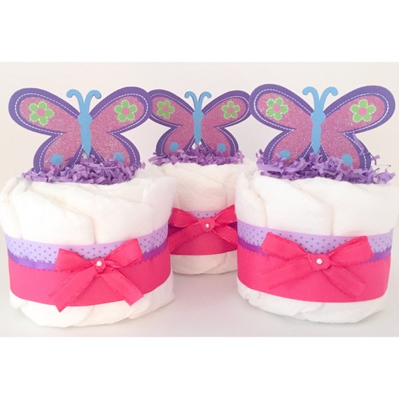 Butterfly Diaper Cakes For Girls