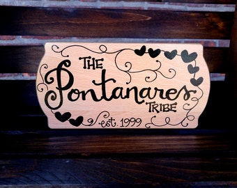 Family name plaque | Etsy