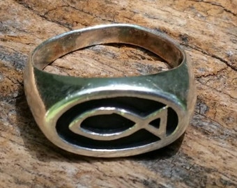Christian fish ring | Etsy