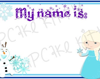 Frozen name tags | Etsy