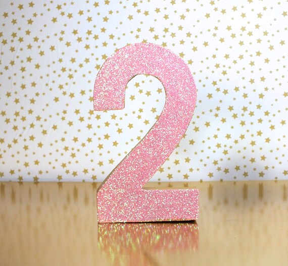 I Am Two Birthday Decoration Peach and Gold by GlitterDrops