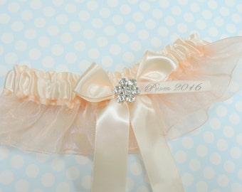 Silver prom garter Prom Garters Custom color by PromGarterGlitz