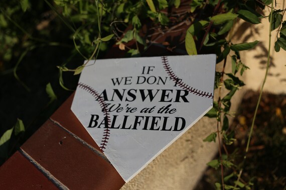 Homemade Homeplate Baseball Plaque / Sign Saying If We