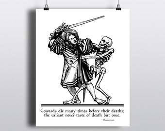 Skeleton art print | Etsy