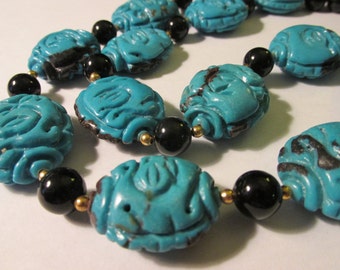 Carved turquoise | Etsy