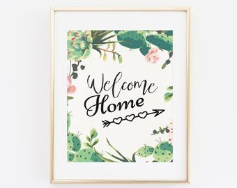Welcome home print | Etsy