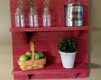 Painted wood shelf | Etsy