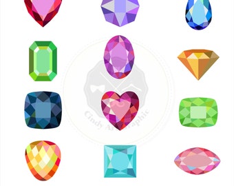 Gem clip art | Etsy