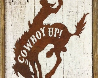 Cowboy up sign | Etsy
