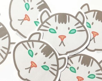 Unique tabby cat stickers related items | Etsy