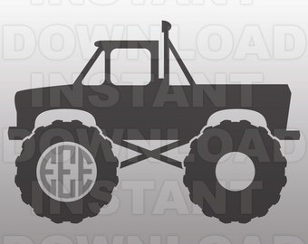 Excavator Monogram SVG File Construction SVG Commercial by sammo