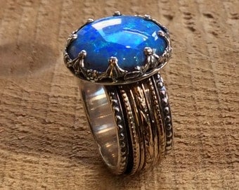 Silver Wedding Band sterling silver band spinners by artisanlook