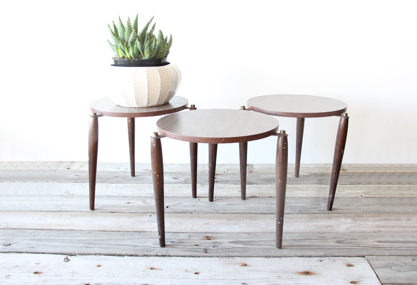 Stacking Tripod Stool Side Tables, Set of 3 – Haute Juice