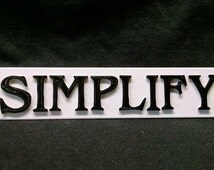Unique simplify sign related items | Etsy