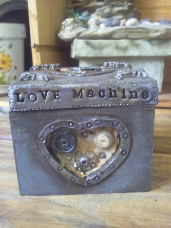 Steampunk box. Industrial box. by Qart on Etsy