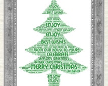 Unique christmas tree words related items | Etsy