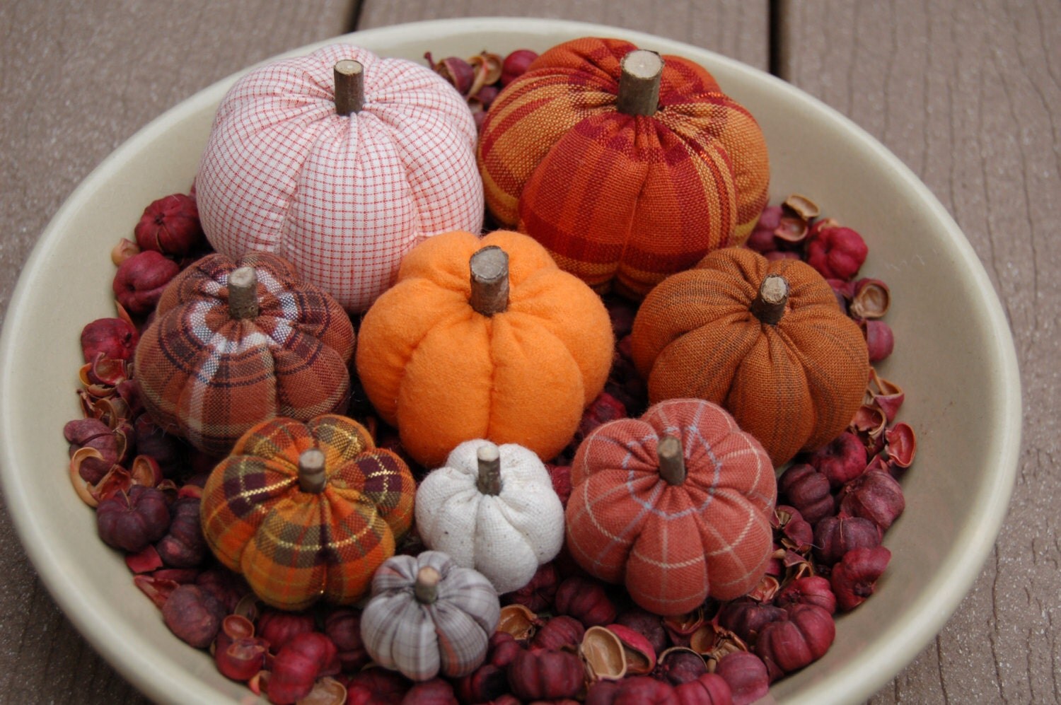 Primitive Fall Thanksgiving Homespun Pumpkin Ornies Mixture