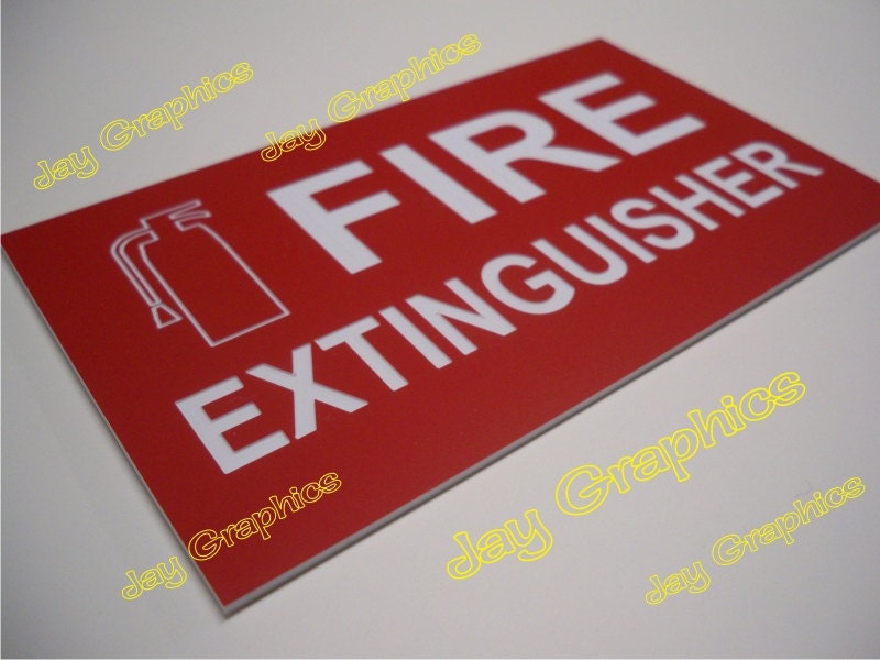 Engraved 3x5 Fire Extinguisher Plastic Name Plate Sign Tag