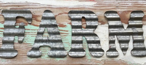 Metal Letters/Tin / Rustic Decor/Sign/FARM sign / Letters