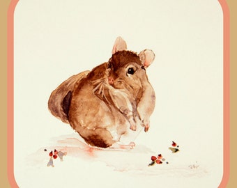 Chinchilla art | Etsy