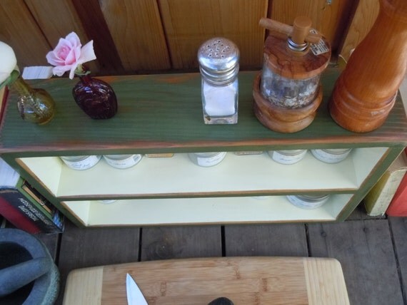 Spice Rack Rustic Medium Free Standing Spice by OldCountryGeneral