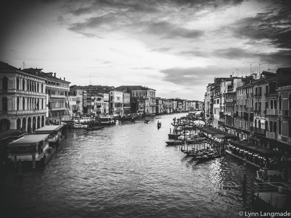 Venice Photography black white venice print grand canal