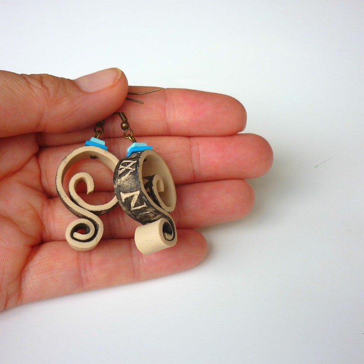 Secret message earrings Meaningful earrings by ArtStudioKatherine