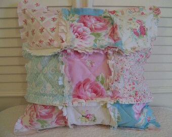 Rag quilt pillow | Etsy