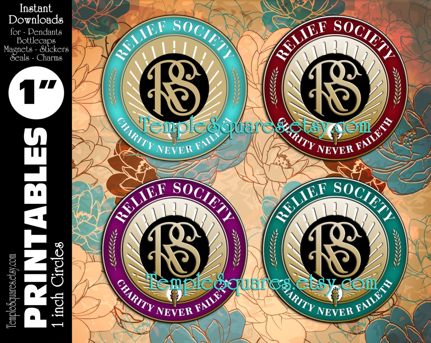 PRINTABLES 1 Circles Relief Society Emblem Symbol