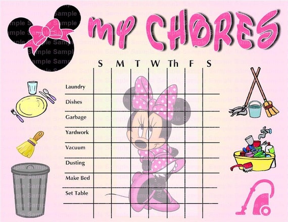 Minnie Mouse Chore Chart
