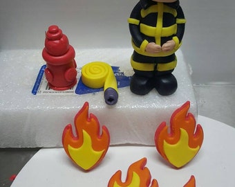 Fireman cake topper | Etsy