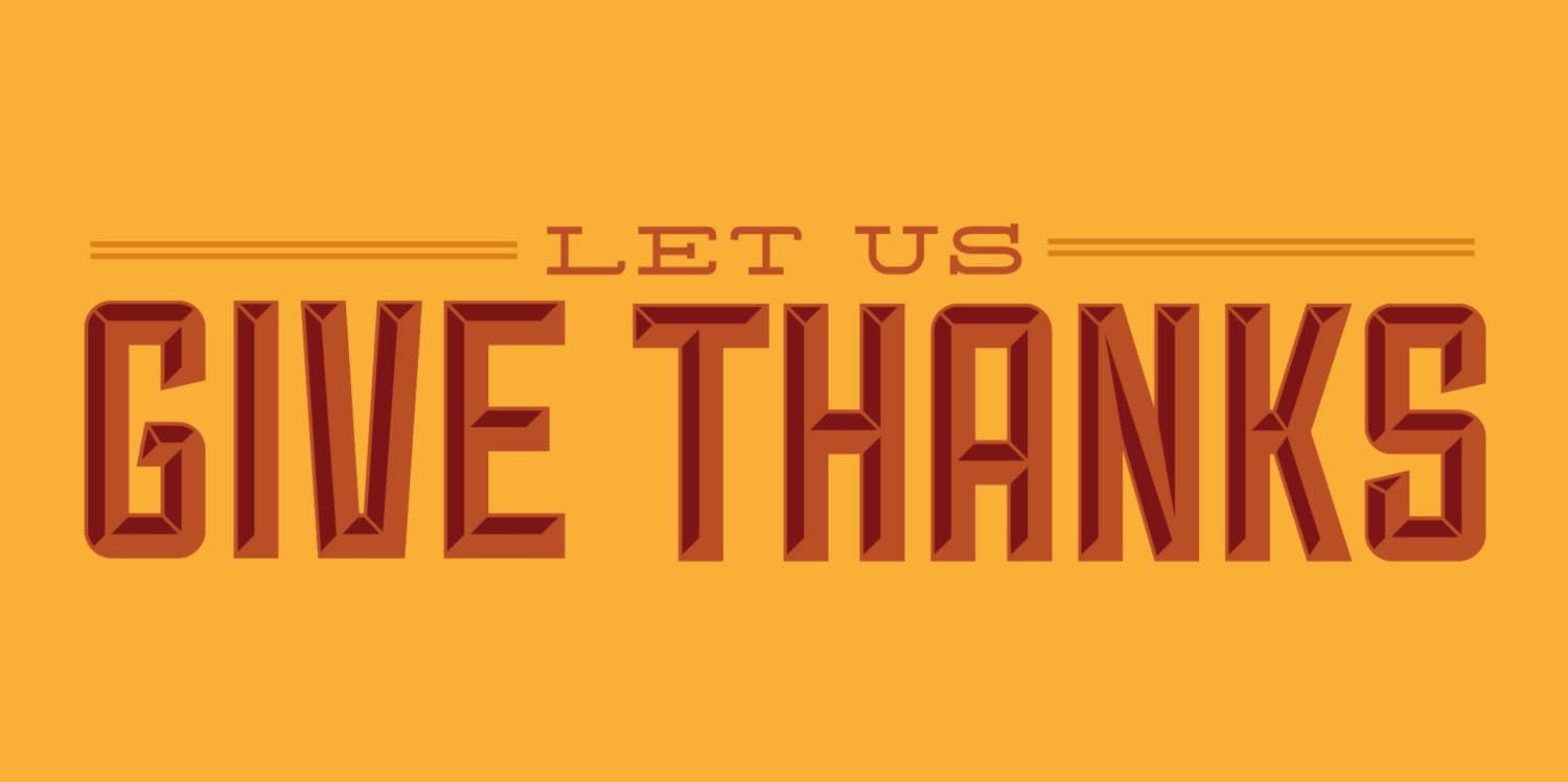 Let Us Give Thanks Thanksgiving Banner