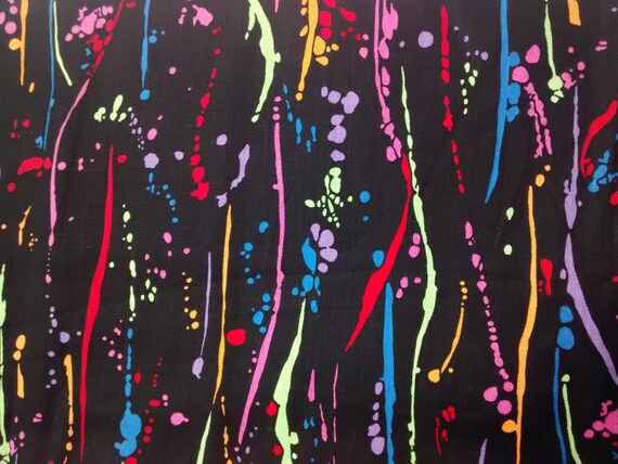 Paint Splatter Cotton Fabric Fabric by the Yard by BirdOnABough