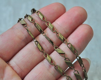 Rectangle link chain | Etsy