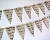 Unique sheet music garland related items | Etsy