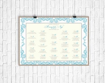 Seating chart scroll | Etsy