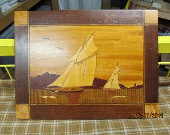 Wood inlay picture | Etsy