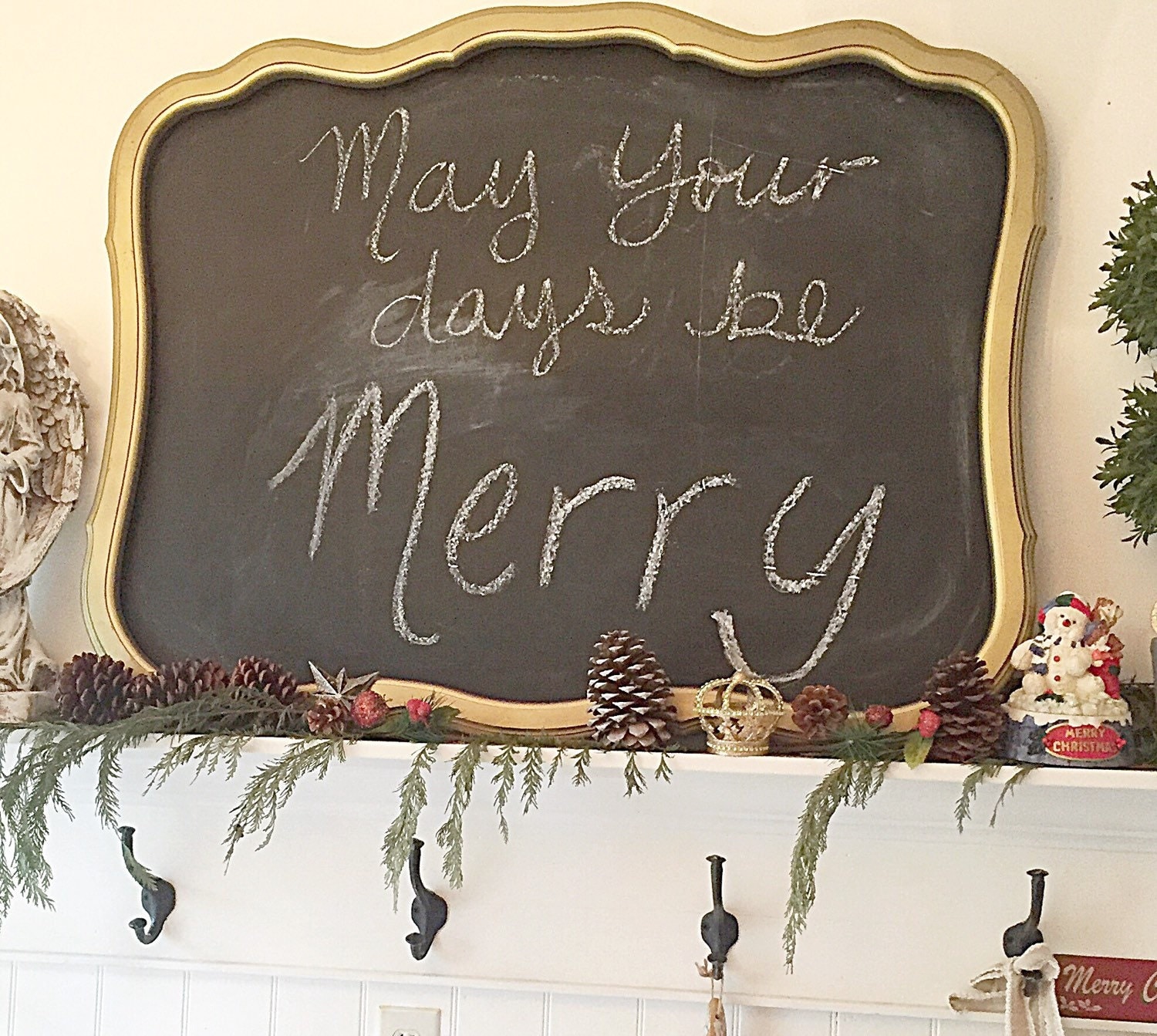 Wedding Chalkboard Ornate Scalloped Edge Framed Chalkboard