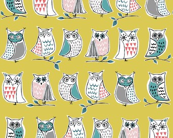 Owl fabric | Etsy