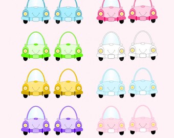 Cute car clipart | Etsy