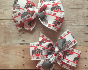 Ohio state hair bow | Etsy