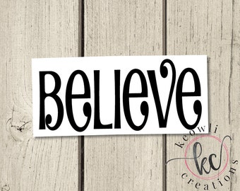 Believe wall decal | Etsy