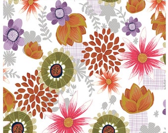 Large floral fabric | Etsy