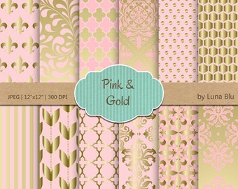 Digital Papers Textures Backgrounds & Clip Art by Lunabludesign