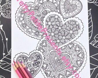 Unique intricate coloring related items | Etsy