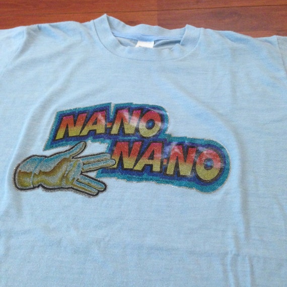 1978 Mork and Mindy NANO NANO Hand Sign Vintage T-shirt Baby