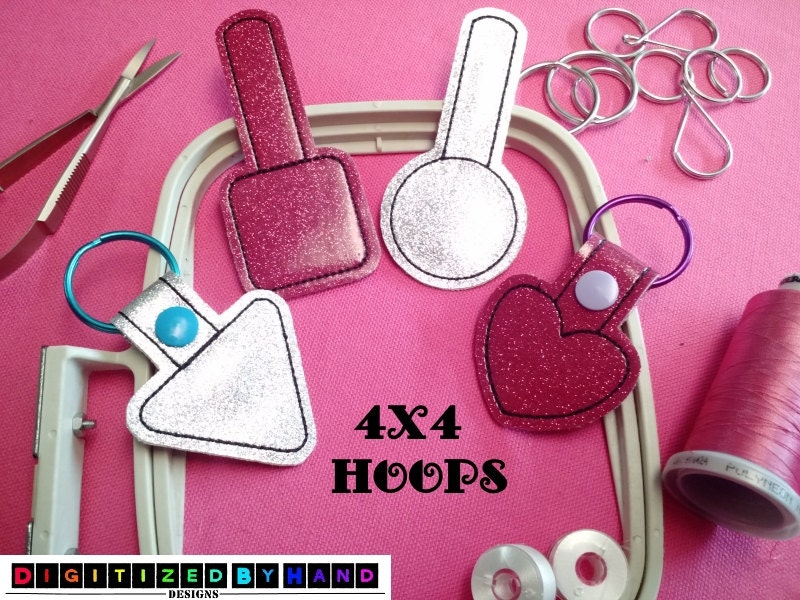 In the Hoop Key Fob Set In The Hoop Embroidery Design project