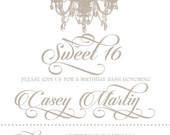 Sweet 16 invitation | Etsy