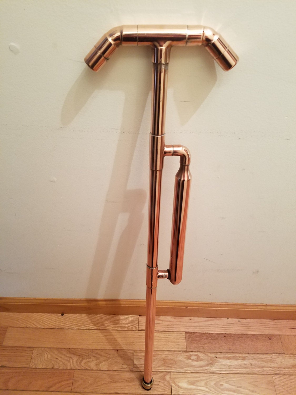Steampunk hard-copper pipe cane